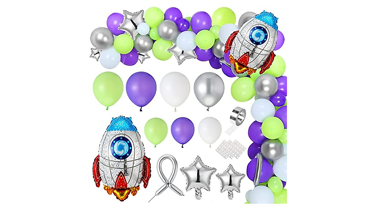 Buzz Birthday Party Balloon Kit - 134 Pieces for Themed Celebrations