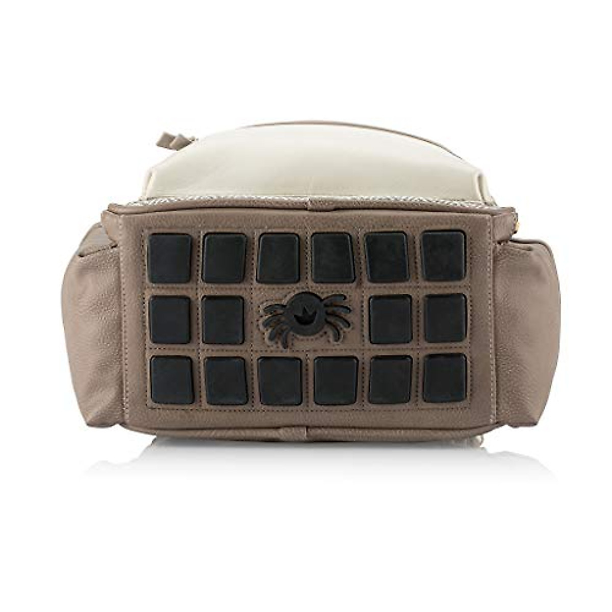 Itzy Ritzy Mini Diaper Bag Backpack – Chic Mini Diaper Bag with Changing Pad, 8 Total Pockets (4 Internal and 4 External), Grab-Top Handle and Rubber Feet (Vanilla Latte)