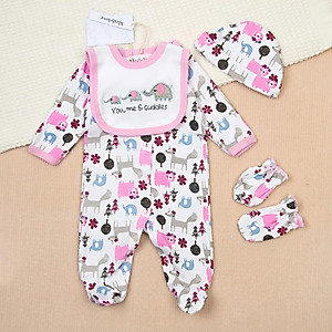 Medylove 5Pcs Reborn Baby Dolls Clothes 22 Inch Cute Elephants Outfits Accessories Clothing for 20-22 Inch NewbornBaby Doll Girl…