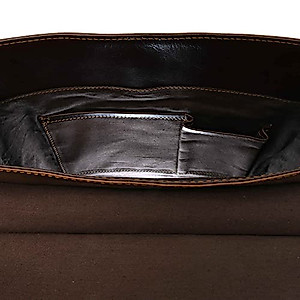 Style N Craft Backpack, Full-Grain Leather Travel Backpack, Light and Dark Brown Combination (392153)