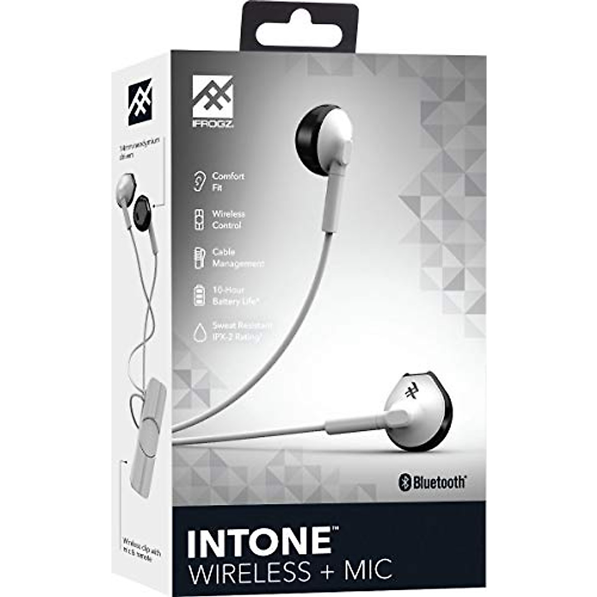 iFrogz InTone Folding Wireless Over-The-Ear Headphones, White, IFITNW-WH0 OPEN BOX