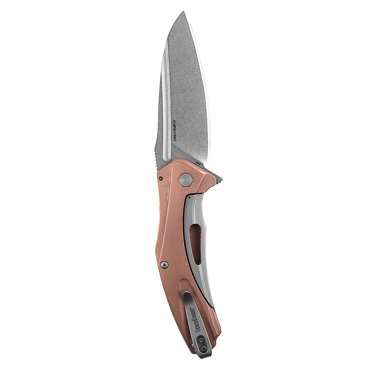 Kershaw Natrix Copper XL Folding Pocket Knife, 3.7-Inch Blade with Manual Opening, Sub Frame Lock (7008CU)