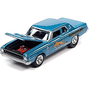 Johnny Lightning 1964 Dodge 330 Tribute Blue 1971 Dodge Demon GSS Brown Black Roof, Hood Stripes Release 3 Mr.Norms Set of 2 Cars Limited Edition to 2004 Pieces Worldwide 1/64 Diecast Model Cars