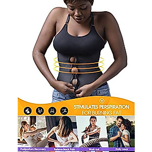 ALINBAIST Waist Trainer Cincher Trimmer Slimming Belt Latex Corset Zipper Body Shaper for Women (XX-Small) Black