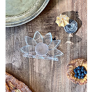 KLIFA- SUNFLOWER Acrylic Napkin Holder, Freestanding Tissue Dispenser, Countertop, Clear