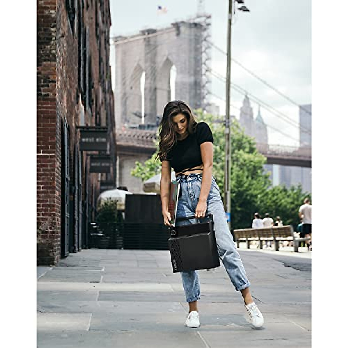 Victrola Revolution GO 3-Speed Bluetooth Portable Record Player with Built-in Speakers | Black VSC-750SB-BLK