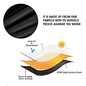 BOSKING Patio Double Wide Chaise Lounge Cover 58" Inch Waterproof Tear and Fade Resistant Garden Outdoor Chaise Lounge Cover - All Weather Protection