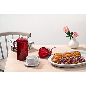 Le Creuset Stoneware French Press, 34 oz., Cerise