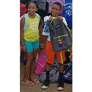 Trail maker Classic 17 Inch Backpack with Adjustable Padded Shoulder Straps (Grey/Green)