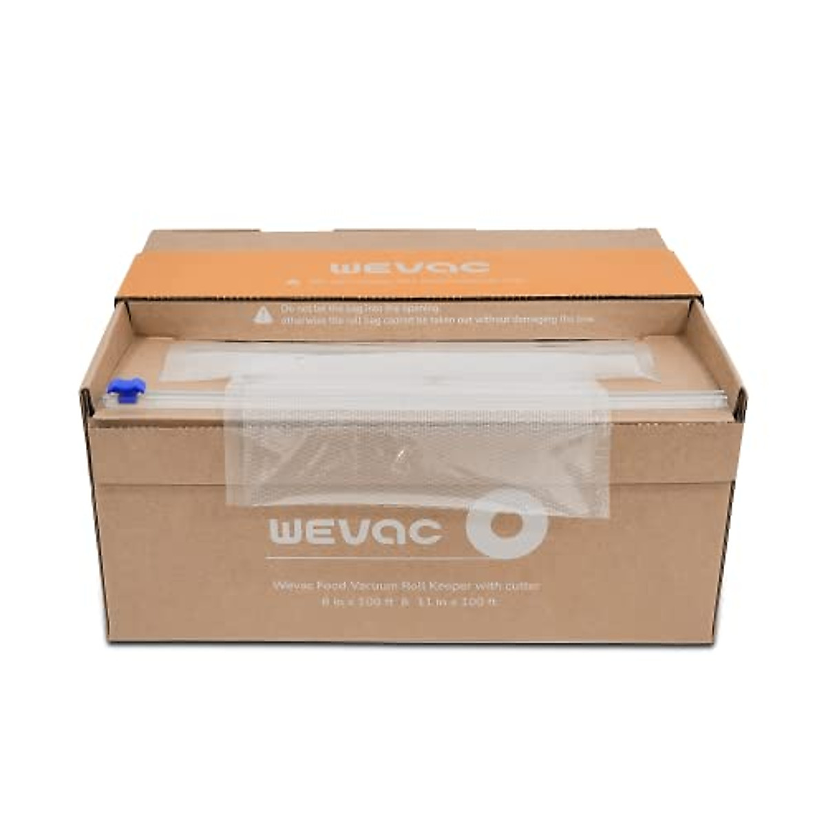 Wevac 8''x100' & 11''x100' 2 Rolls Food Vacuum Seal Roll Keeper with Cutter, Ideal Vacuum Sealer Bags for Food Saver, BPA Free, Commercial Grade, Great for Storage, Meal prep and Sous Vide
