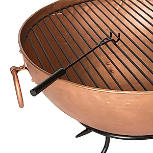 Safavieh Outdoor Collection Bangkok Fire Pit, Copper and Black