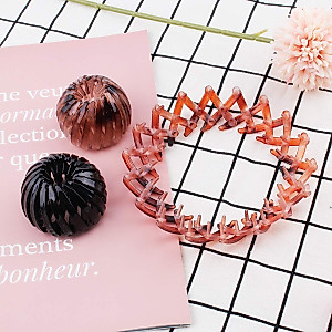 Bird Nest Magic Hair Clip, TOBATOBA 3 Pcs Lazy Bird's Nest Plate Expandable Bun Maker Curling Ponytail Holder and Hair Accessories for Women and Girls