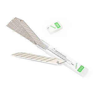 FOSHIO 50 Pack 30 Degree Snap Off Blades 9MM, Universal Utility Knives Hobby Knife Blades Vinyl Wraps Cutter Knife Replacement Blades