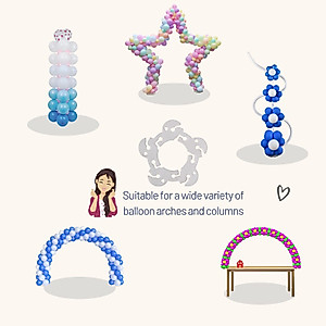 Miliocry Balloon Clips 100 pcs, Balloon Arch Bracket Buckle, Balloon Connectors Clip Holders for Decor Balloon Arch Column Stand Garland Birthday Wedding Baby Shower Party Decorations