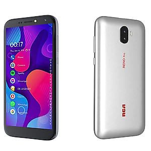 RCA Reno Pro, 5.5" HD+ Display, 32GB, 13MP Camera, Android 10, 4G LTE Unlocked Smartphone (Silver)