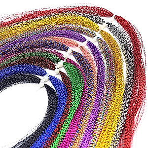 YZD Colorful Crystal Flash Fly Fishing Line 12 Packs Fly Tying Material for Make Fishing Lure Dry Wet Streamers Flies (B Set)