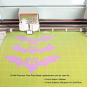 Premium Fine Point Blade Replacement for Cricut Maker 3/Maker/Cricut Explore 3/Air 2/Air/One, OVAN 2 pcs Fine Point Blades Use with Gold/Silver Fine Point Housing for Cutting Thin to Medium Materials