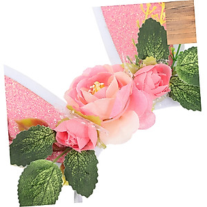 MUSISALY Easter Headband Rabbit Ears Hair Hoop Bunny Ears and Tail Rabbit Ear Hair Band Party Ears Headband Spring Bunny Hairband Flower Garland Hairband Cartoon Artificial Flower Plastic