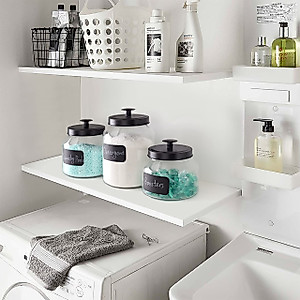 Clear Glass Kitchen Canister Set, Cookie Jar, Food Storage Container, Bathroom Jar with Metal Airtight Lid (Black)