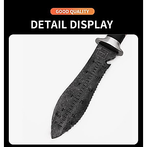 Professional Garden Knife / with Thicker Leather Sheath, Stainless Steel Blade, for Weeding, Digging, Pruning and Cultivating / with Beautiful Packaging, Black (CY98)
