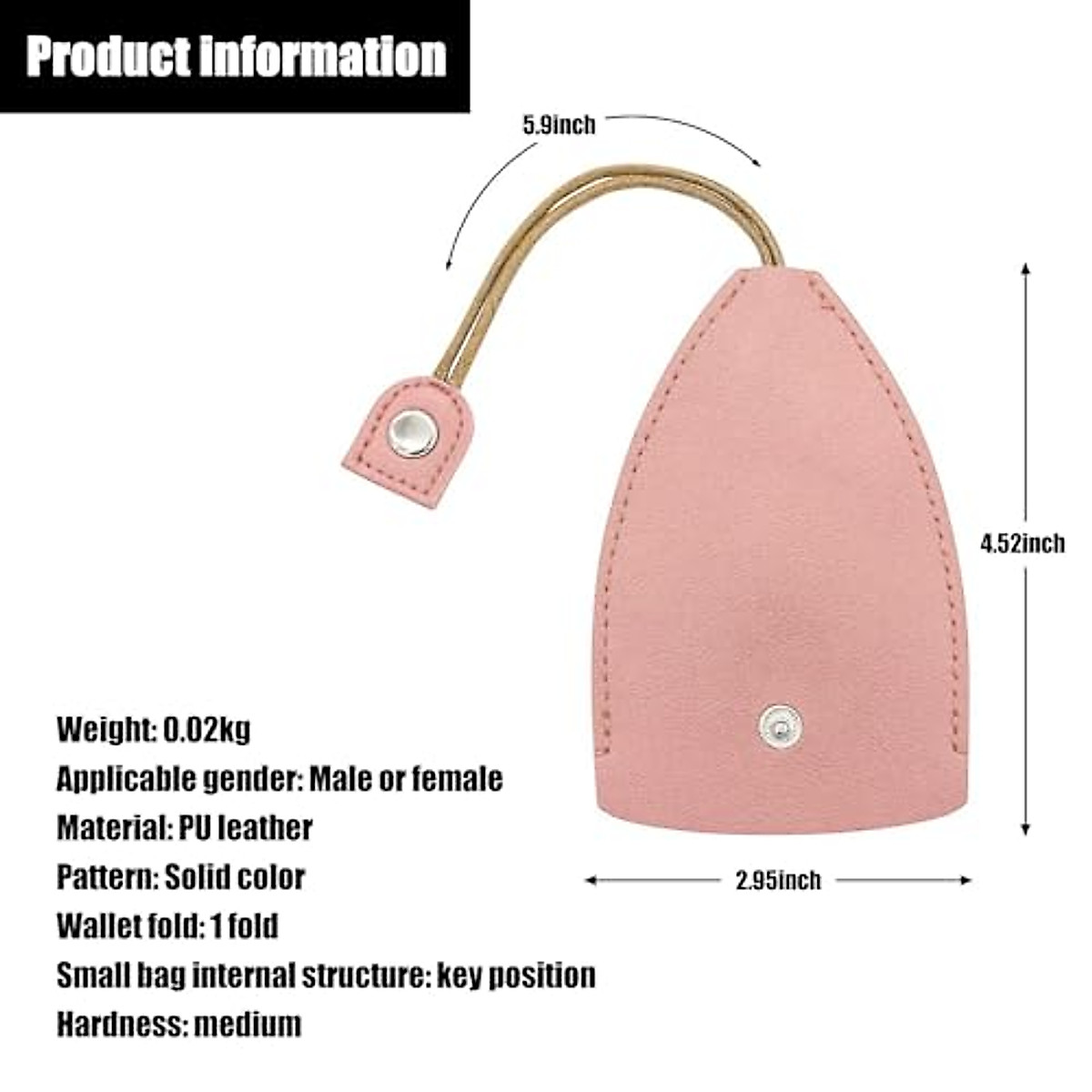 Hawyet 1 PC Car Key Protection Case, PU Leather Pull-Out Remote Control Storage Bag, Suitable for Most Car Models (Pink)