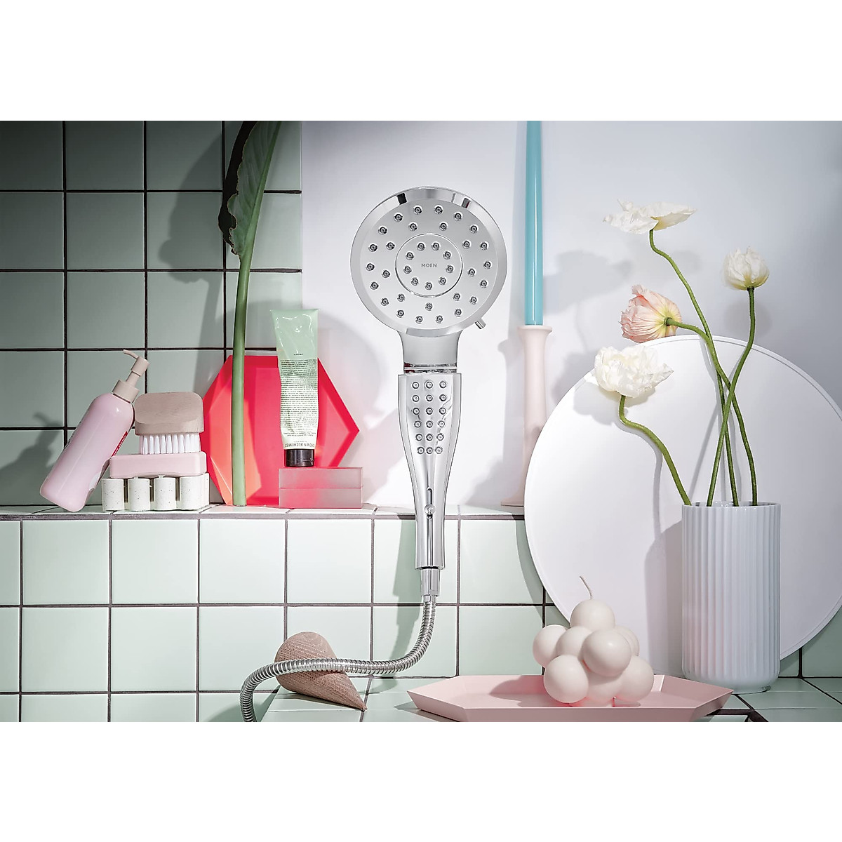 Moen Verso Chrome Rain Shower Head and Detachable Handshower Combination with Infiniti Dial and Magnetix Docking System, 60" Hose, 220C2