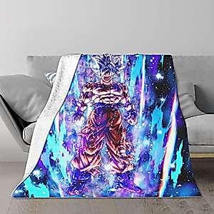 Dragon Ball Anime Fleece Plush Throw Blanket Soft Cozy Blankets for Bed Sofa Couch 80" x 60"
