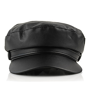 KORIXINE Chauffeur Hat for Men Women Classic Vintage Newsboy Cap Costume Hats Beret Cap Fiddler Caps,Black