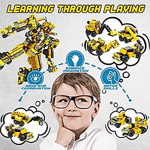 Innorock Robot STEM Building Toys - Educational Robots Trucks Projects Activities Blocks Cool Toy Game for 6 7 8 9 10 11 12 Year Old Boys Girls Gift Set STEAM Learning Education Puzzles Blocks