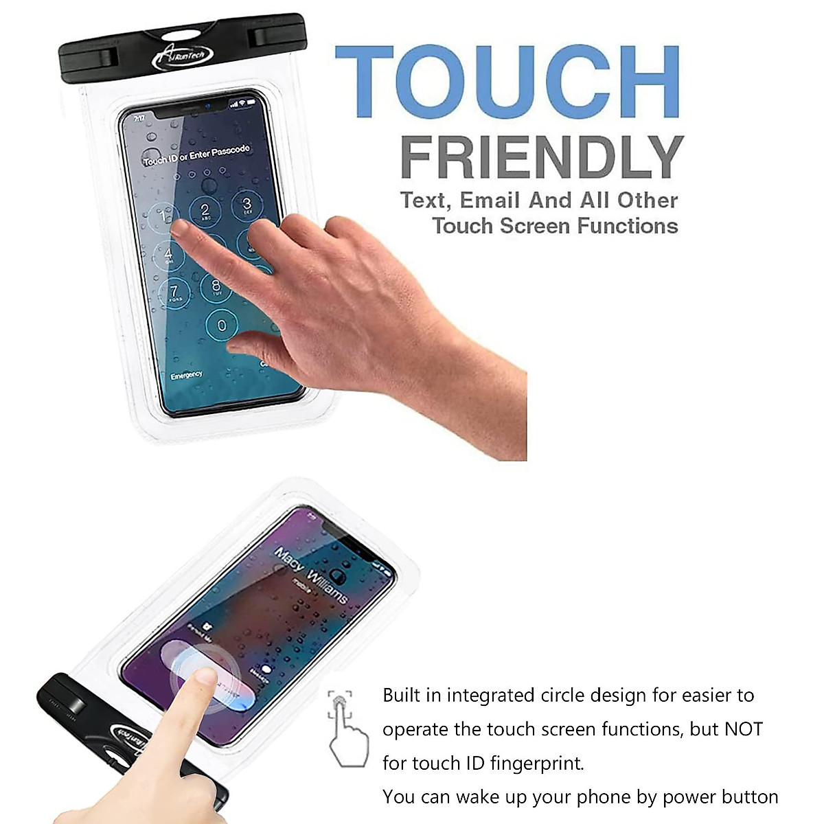 AiRunTech Waterproof Phone Pouch, Waterproof Cell Phone Dry Bag Compatible for iPhone 14 13 12 Pro Max Plus Cellphone Up to 7.0'' Large Waterproof Phone Case -3Pack REGULAR SETS