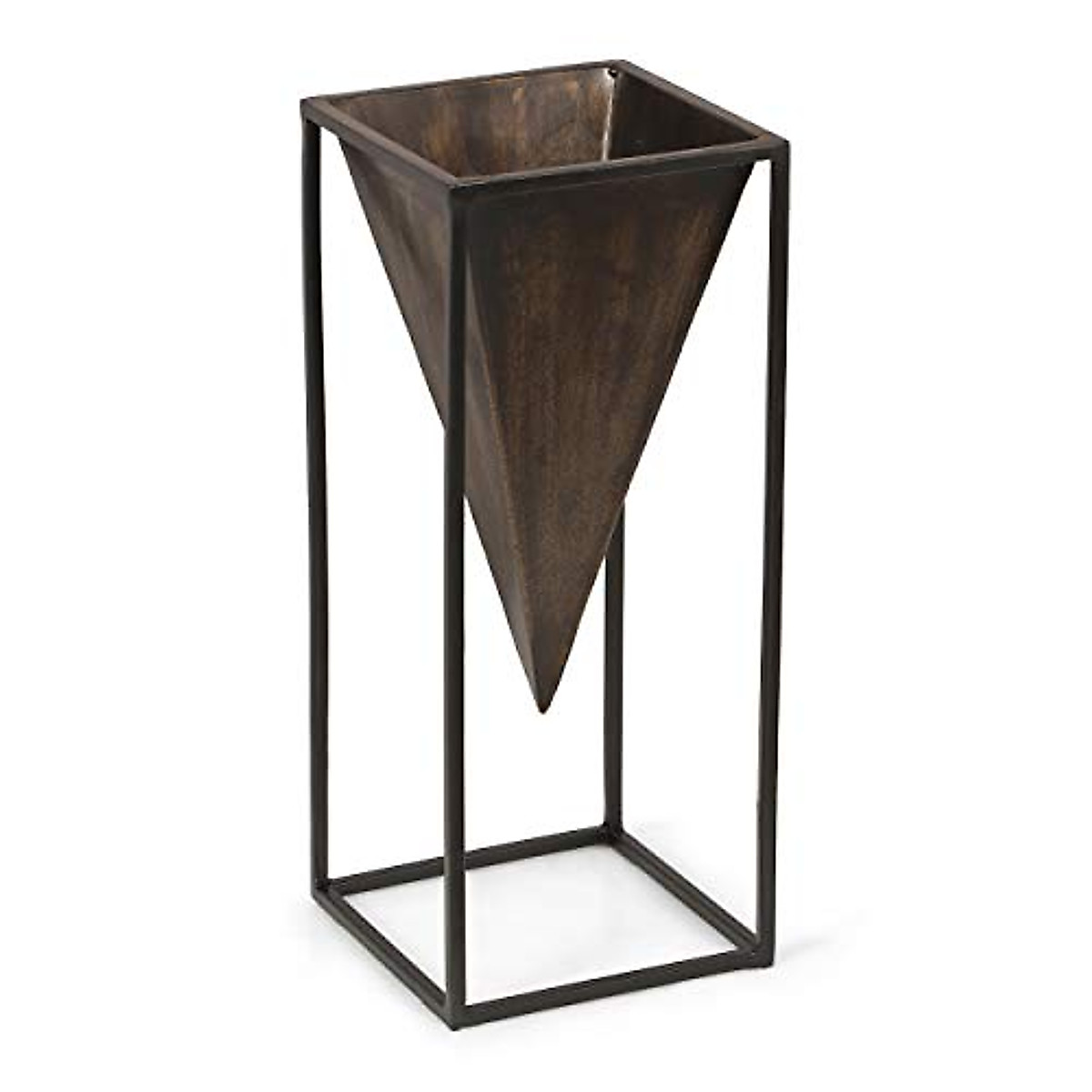 Christopher Knight Home Cedarville VASE DECOR, Small, Aged Brass + Black