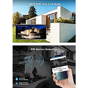 Dzees Security Cameras Wireless Outdoor - Spotlight & Siren, 1080P Battery Powered WiFi Cameras for Home Security, AI Motion Detection, Color Night Vision, 2-Way Talk, Waterproof, SD/Cloud