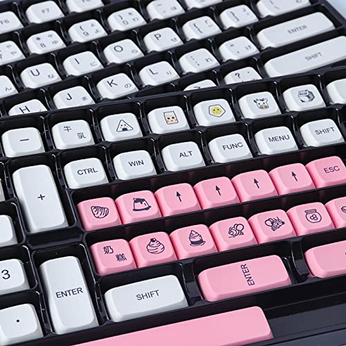 Hyekit Keycaps 137 Keys Dye-Sublimation Keycaps XDA Profile Japanese Keycaps Cute Keycaps for Cherry Gateron MX Switches Mechanical Keyboards