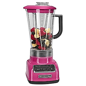 KitchenAid KSB1575CB 5-Speed Diamond Blender with 60-Ounce BPA-Free Pitcher - Cranberry