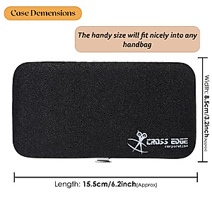 Cross Edge Corporation Empty Glittery Eyelash Extension Tweezers Storage Case Multipurpose Portable lash Tweezers Magnetic Box Hold 6 Tweezers - Keep Your Beloved Lash Tweezers Safe & Secure (Black)