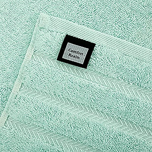 Comfort Realm Ultra Soft Towel Set, Combed Cotton 600 GSM 100 Percent Cotton (Mint, 2 Bath Sheet)
