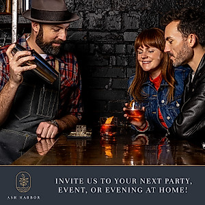 Clear Ice Cube Maker Design Tray - Craft Modern Ice Molds for Bourbon & Cocktails in 5 Seconds - Whiskey Mold Cube Stamp – Bartender Accessories - Copper Ice Press Cocktails by Ash Harbor (Seasons)