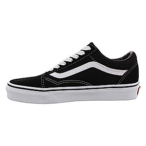 Vans Men's Old Skool Sneaker, Canvas - Black/True White, Size 9.5