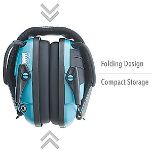 Howard Leight by Honeywell Impact Sport Sound Amplification Electronic Shooting Earmuff, Teal