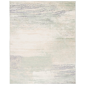 SAFAVIEH Adirondack Collection Area Rug - 9' x 12', Ivory & Sage, Modern Abstract Design, Non-Shedding & Easy Care, Ideal for High Traffic Areas in Living Room, Bedroom (ADR112W)