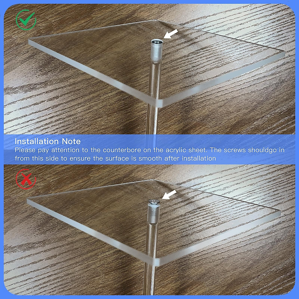 TEKXYZ 15.75 Inch Height Clear Acrylic Balloon Stand for Table Centerpiece Decoration, Set of 4