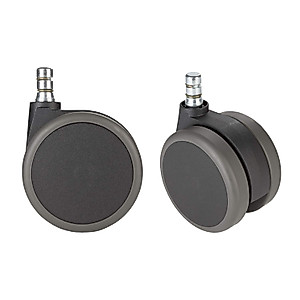 hjh OFFICE 3 inch Office Chair Caster Wheels 7/16 inch Stem Diameter (Set of 5) Casters for Hard Floors