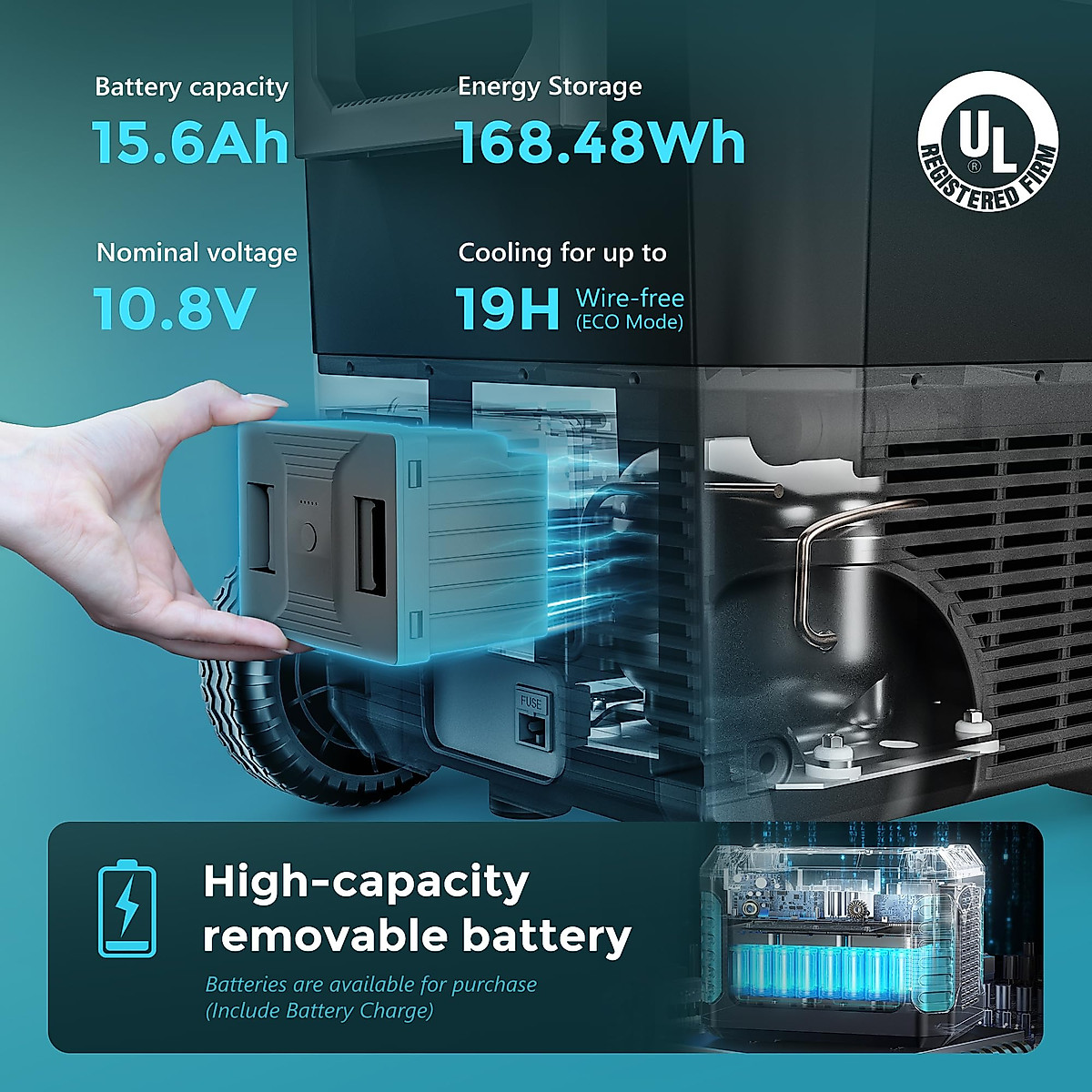 EUHOMY 12 Volt Refrigerator with Ice Maker, 48QT(45L) Electric Cooler Usable Battery Dual Zone, Car Refrigerator APP Control, 12V Fridge 12/24V DC 110-240V AC for Camping, Travel, Outdoor, Home