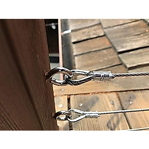 Goyunwell Stainless Steel Screw Eyes for Wood 10pcs Eye Hook Screw in Heavy Duty Anti Rust Eye Wood Screws Large Eye Hooks Screw Eyes Eyebolts (M6 3-1/8 inch (80mm)