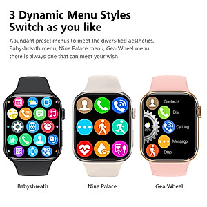 Aeifond Smart Watch for Women Men, Fitness Tracker Watch with Call/SMS/Heart Rate/SpO2/Pedometer/Runing Sports Boys Smartwatch with Bluetooth Call Compatible Android/iOS Phones iPhone (Black)