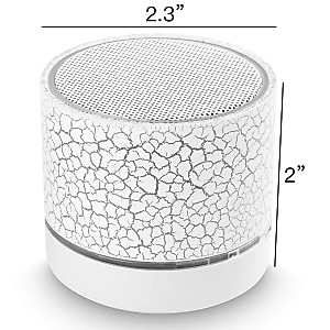 AICase Portable Mini Speaker, Super Bass Stereo Rechargeable Speaker with LED Lights