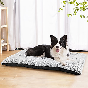 Dog Bed Kennel Pad Washable Anti-Slip Crate Mat for Small Dogs and Cats (24-inch)