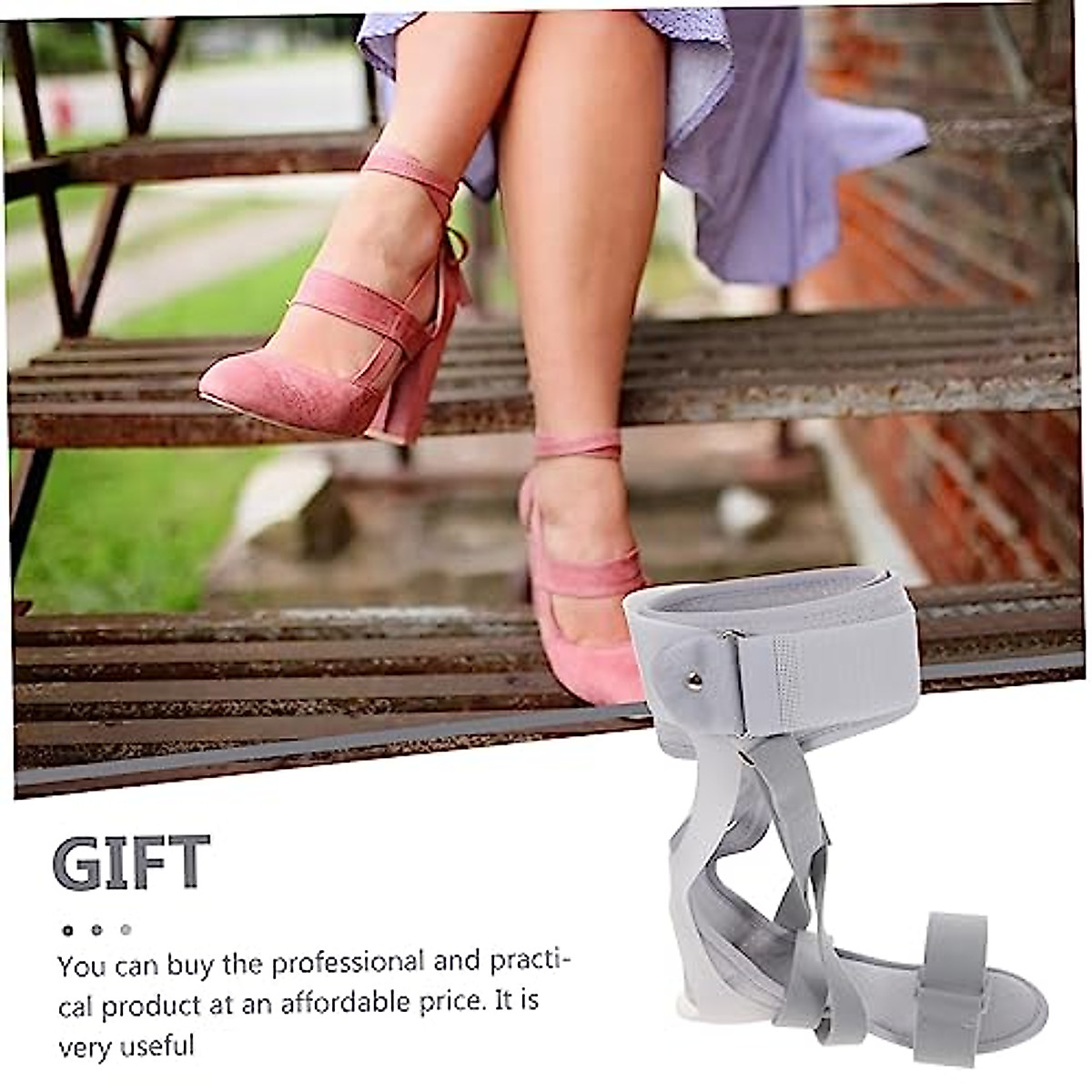 LALAFINA Foot Valgus Immobilizer Leg Brace Ankle Pain Support Moldable Night Splint White Orthotics for Plantar Fasciitis Lightweight Drop Foot Brace Foot Support Home Drop Foot Brace