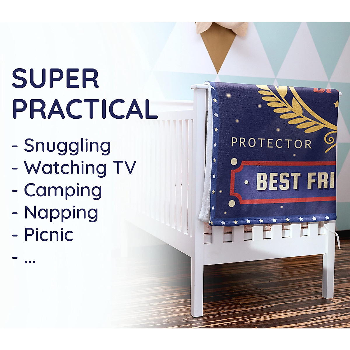 InnoBeta Big Brother Gifts Blanket for Boys, Toddlers on Birthday, Christmas - World's Best Big Brother Flannel Blanket, 40"x 50"