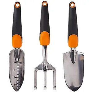 Fiskars 384490-1001 Ergo Garden Tool Set, Regular Package, Black/Orange